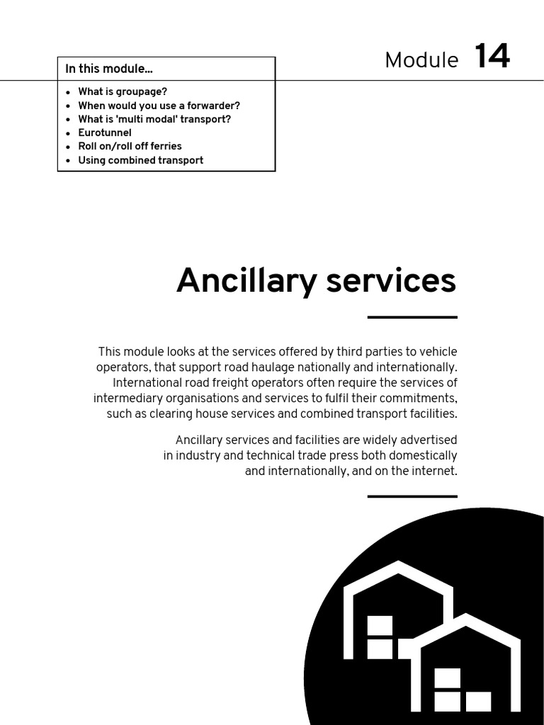 Ancillary Services in Road Haulage | PDF | Warehouse | Transport