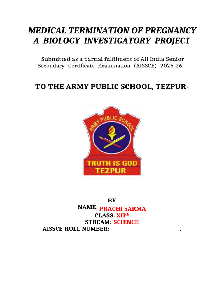 Prachi Sarma_bio Ip | PDF | Abortion | Miscarriage