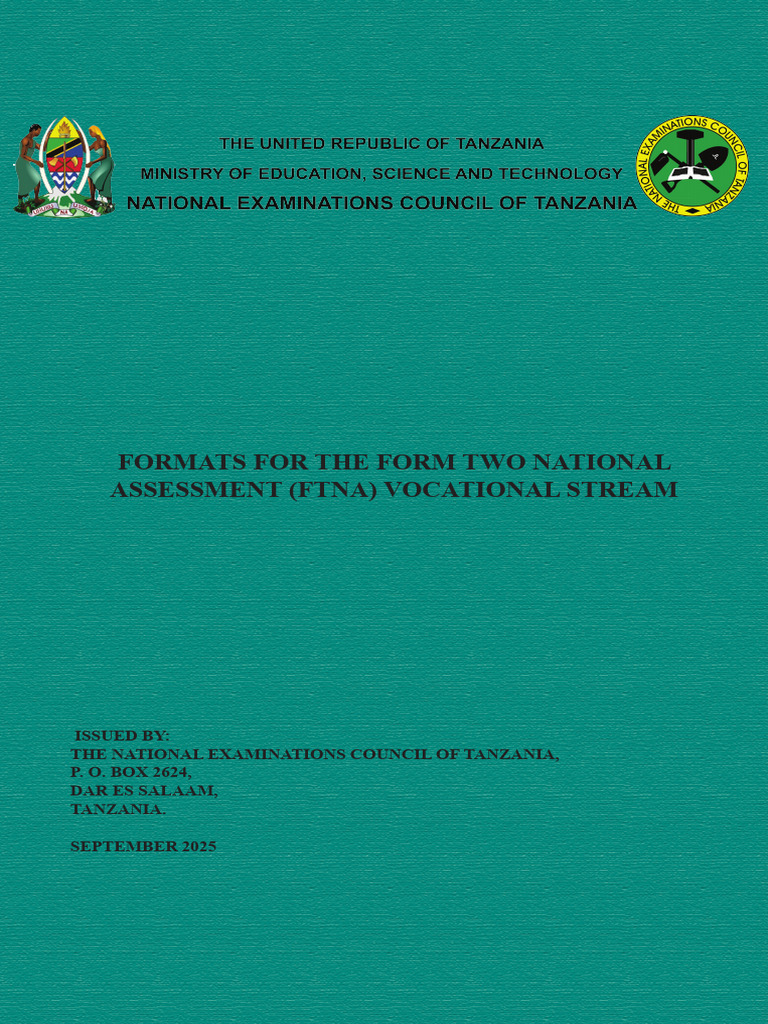 FTNA Vocational Stream Assessment Formats | PDF | Reading Comprehension ...