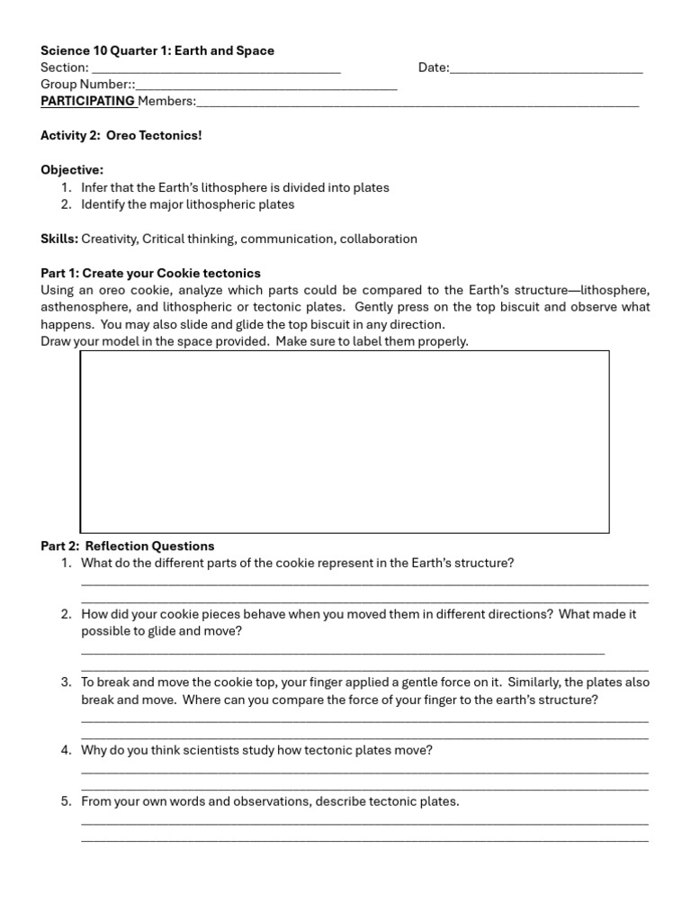 Activity 2 Oreo Tectonics | PDF | Plate Tectonics | Tectonics