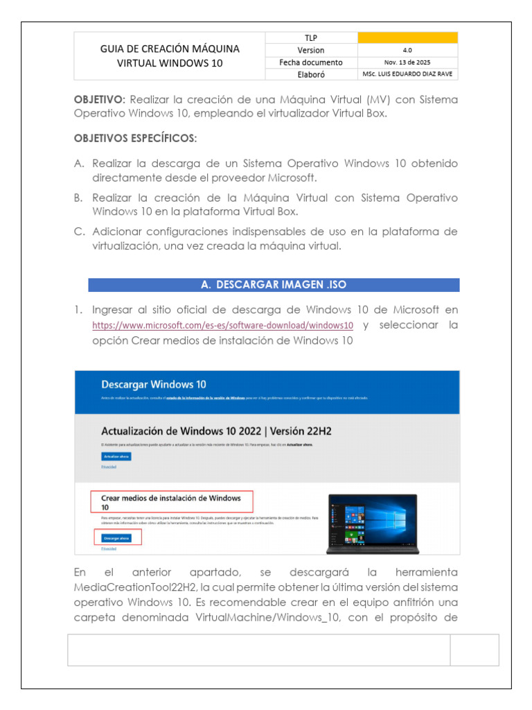 3.Guia MV Virtual Box | PDF | Windows 10 | Microsoft Windows