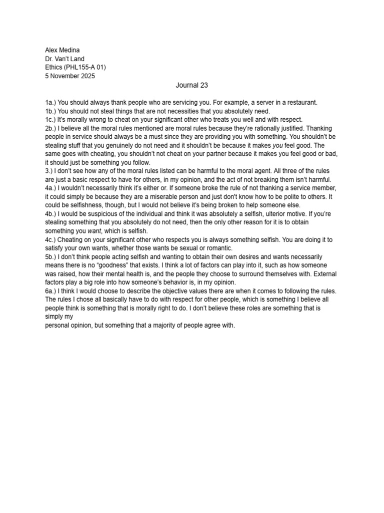 Journal 23 - Ethics | PDF | Behavioural Sciences | Social Psychology