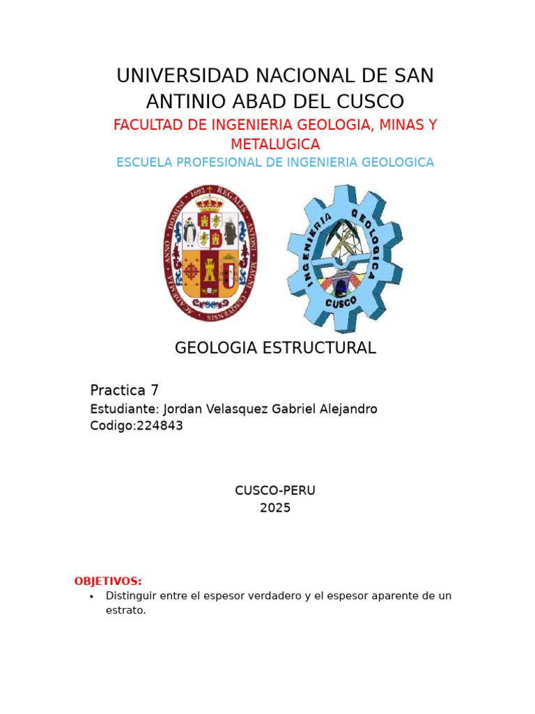 Pract 7 | PDF | Estrato