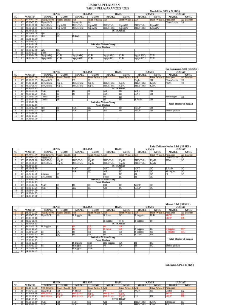 Jadwal Mi Sms 2 2026 + (1) | PDF