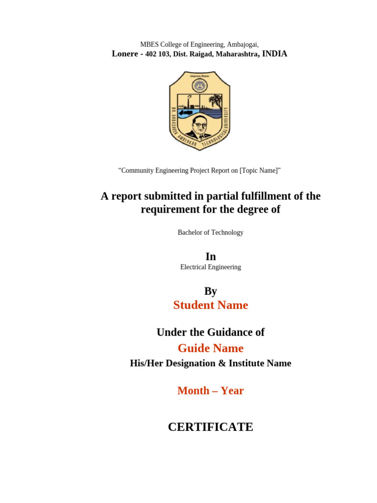 Community Engineering Project Report | PDF