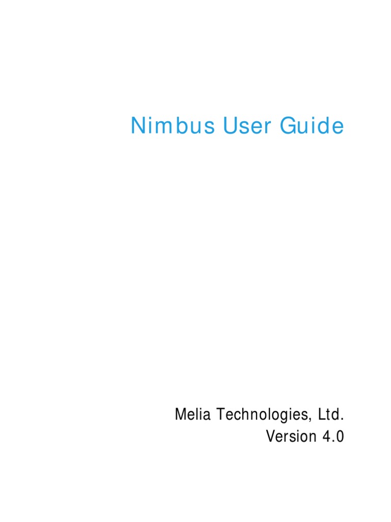 Nimbus User Guide | Download Free PDF | Hyperlink | Html