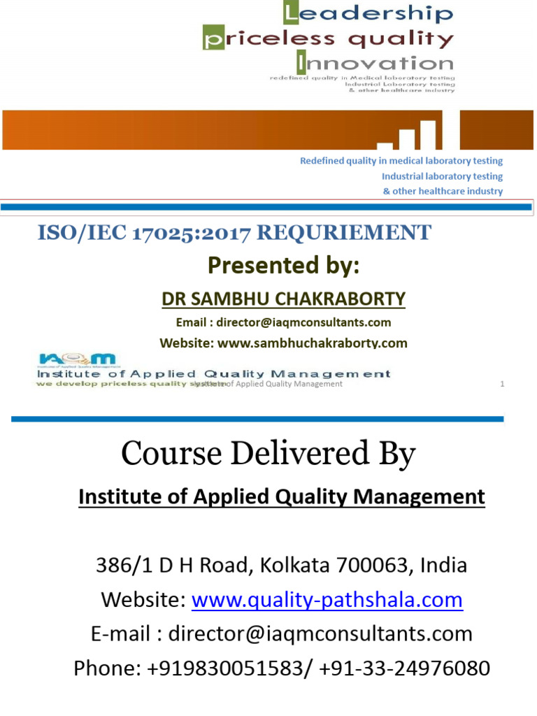 Study Material - ISO 17025-2023 (SIR FILE) | PDF | Calibration ...