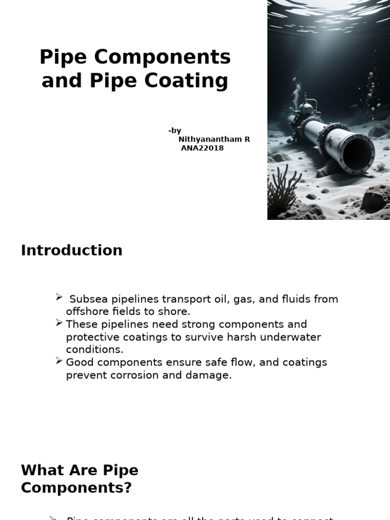 Subsea Pipeline Components & Coatings | PDF | Pipe (Fluid Conveyance ...