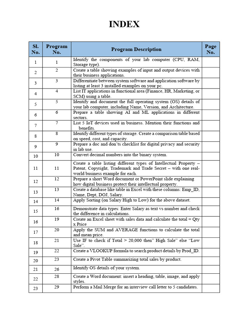 Fit Lab Record_index | PDF | Microsoft Word | Microsoft Excel