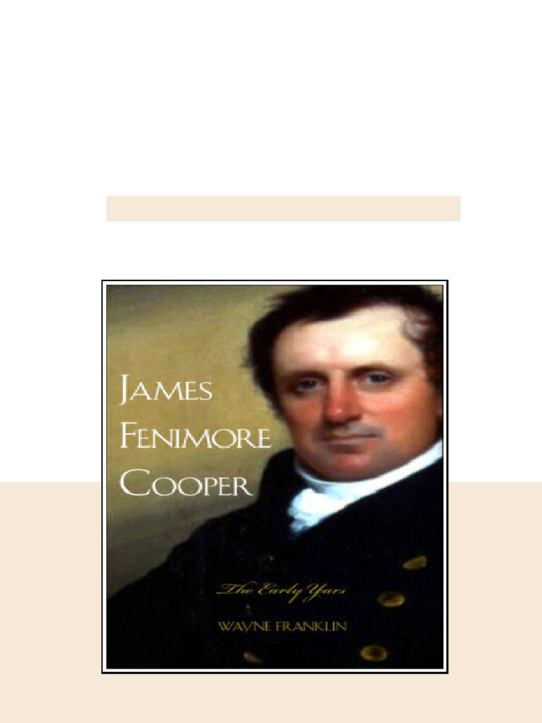 James Fenimore Cooper The Early Years Wayne Franklin sample | PDF