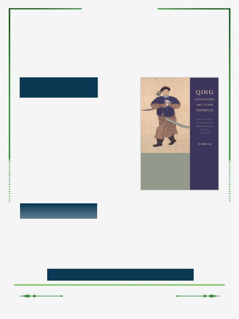 Qing Governors and Their Provinces The Evolution of Territorial ...