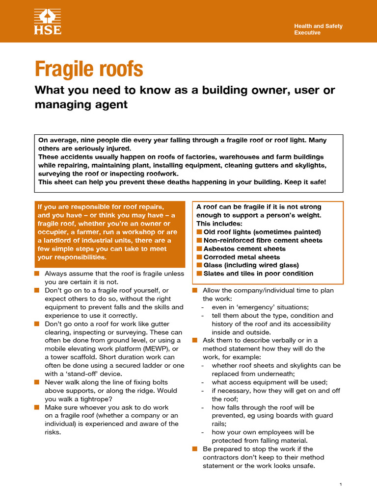 Fragile Roofs - What You Need To Know As A Building Owner, User or ...