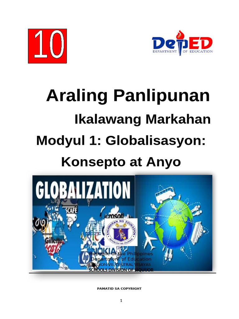 AP10 Q2-MODULE 1 Globalisasyon- With Answer Key | PDF