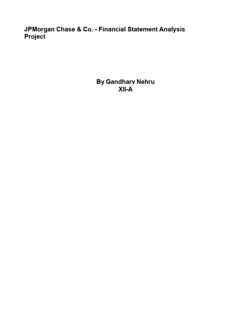 JPMorgan Chase Financial Analysis 2024 | PDF | Revenue | Equity (Finance)