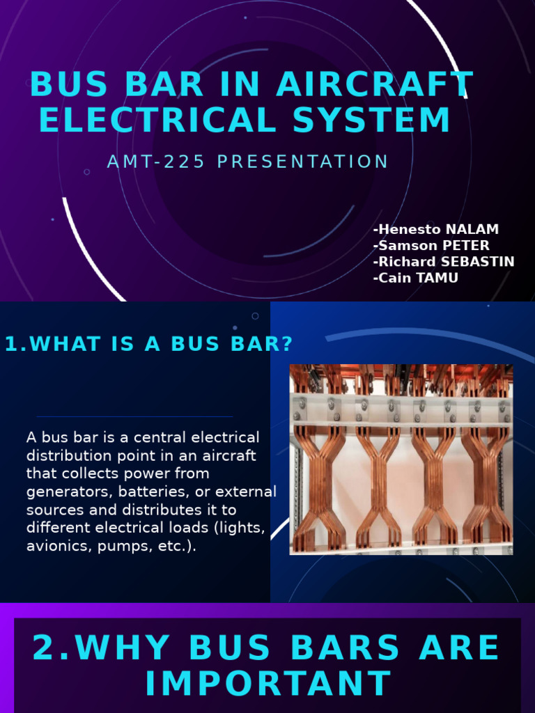 Aircraft Bus Bar Overview and Importance | PDF | Electric Generator ...