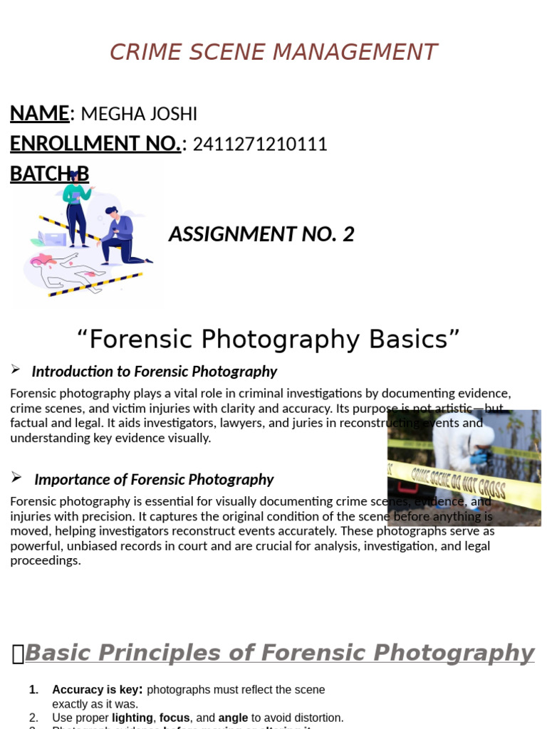 Forensic Photography Essentials Guide | PDF | Crime Scene | Forensic ...