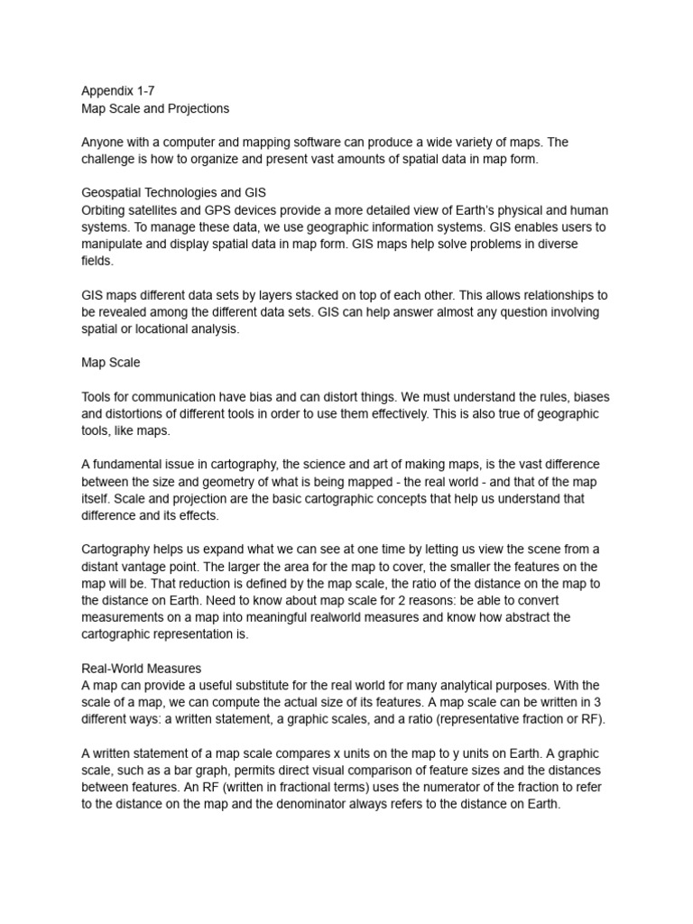 AP HUG Chapter 1 Notes | PDF | Geographic Information System | Map
