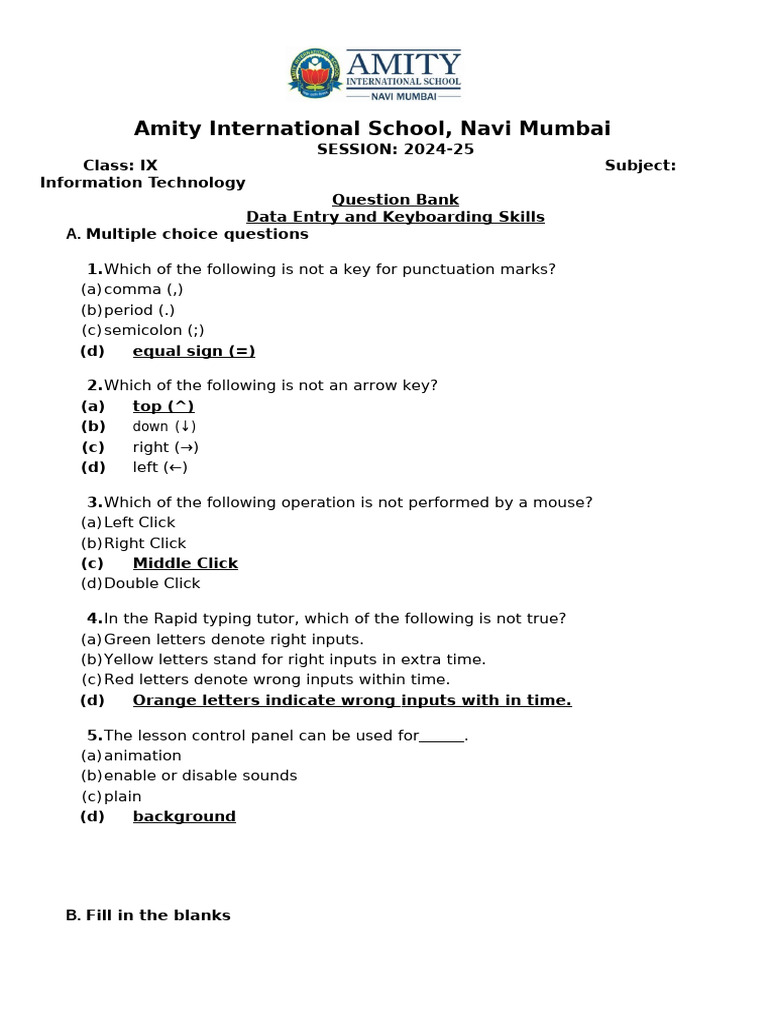 Data Entry and Keyboard Skills | PDF | Computer Keyboard | Text
