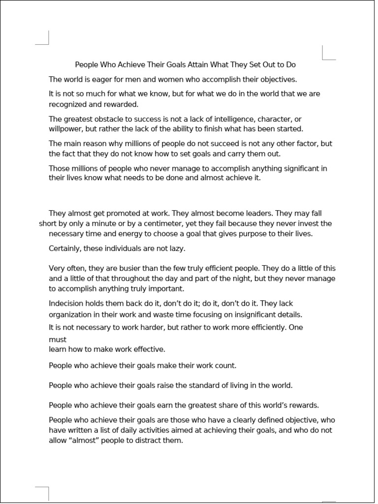 Mastering Goal Achievement Strategies | PDF