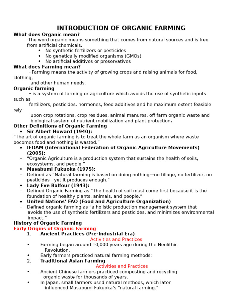 Organic Farming | PDF | Organic Farming | Agriculture