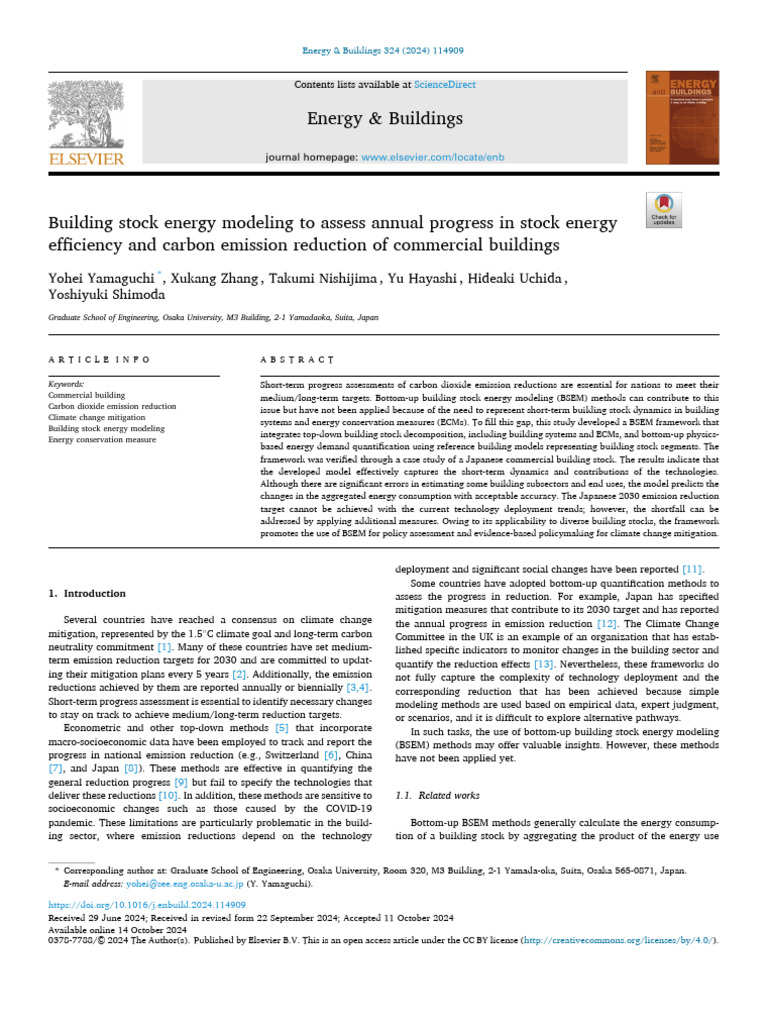 Building Stock Energy Modeling to Assess Annual Progress in St 2024 ...