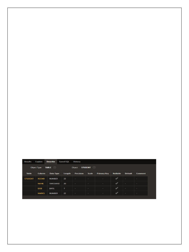 DBMS PROGRAM 1 Observation (1) | PDF | Databases | Table (Database)