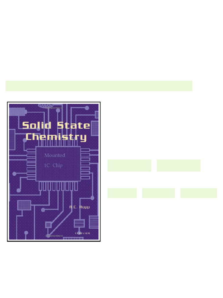 (Ebook) Solid State Chemistry by Richard C. Ropp ISBN 9780080541457, 9780444514363, 0080541453 ...
