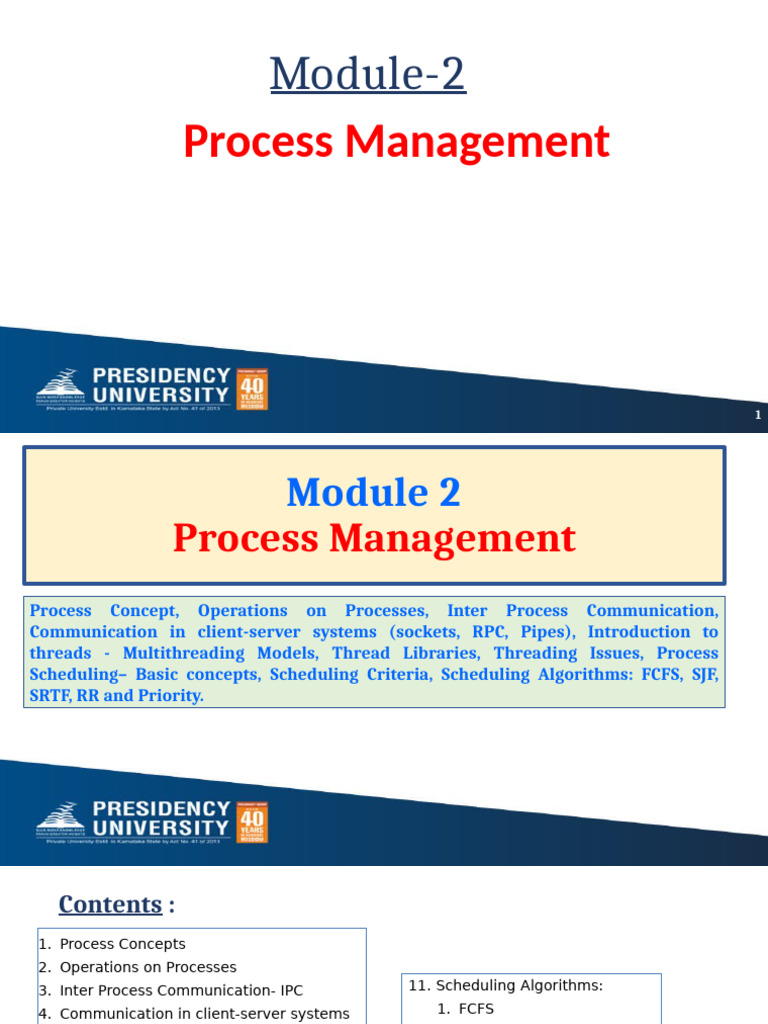 OS - Module 2 | PDF | Process (Computing) | Scheduling (Computing)