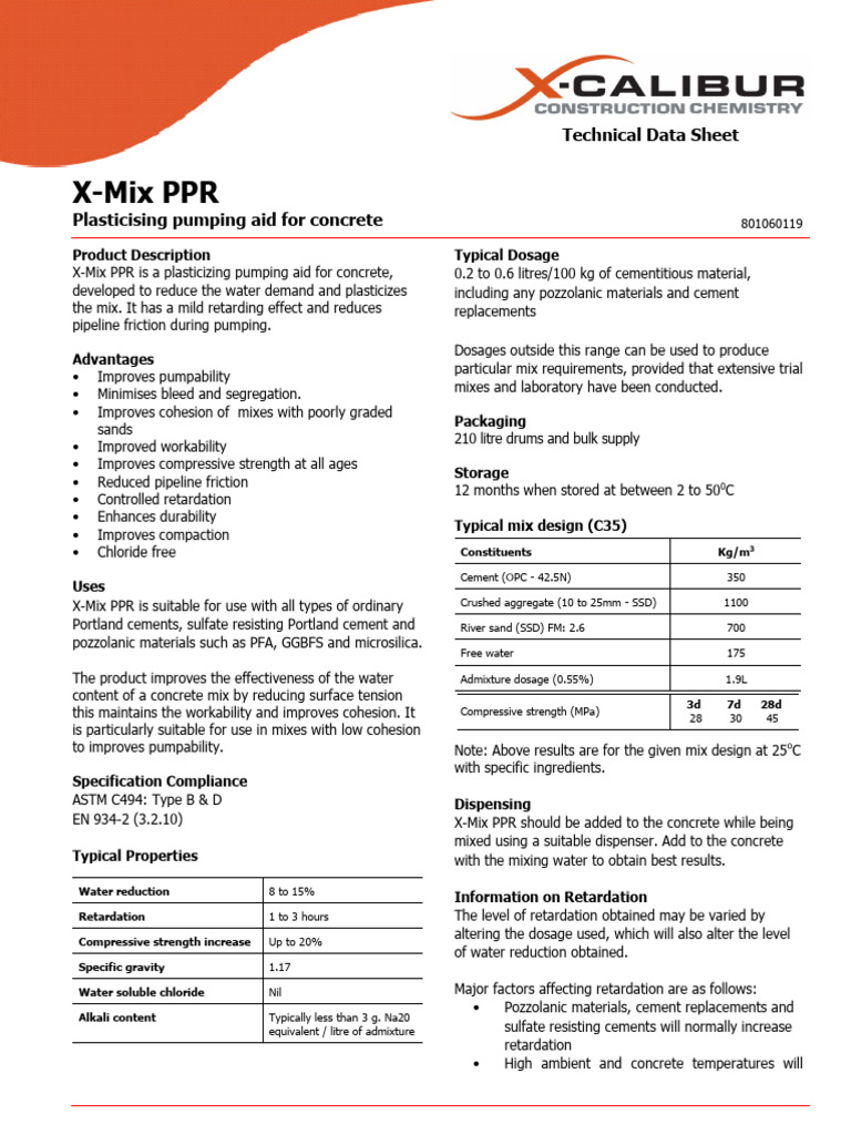X-Mix PPR | PDF | Concrete | Cement