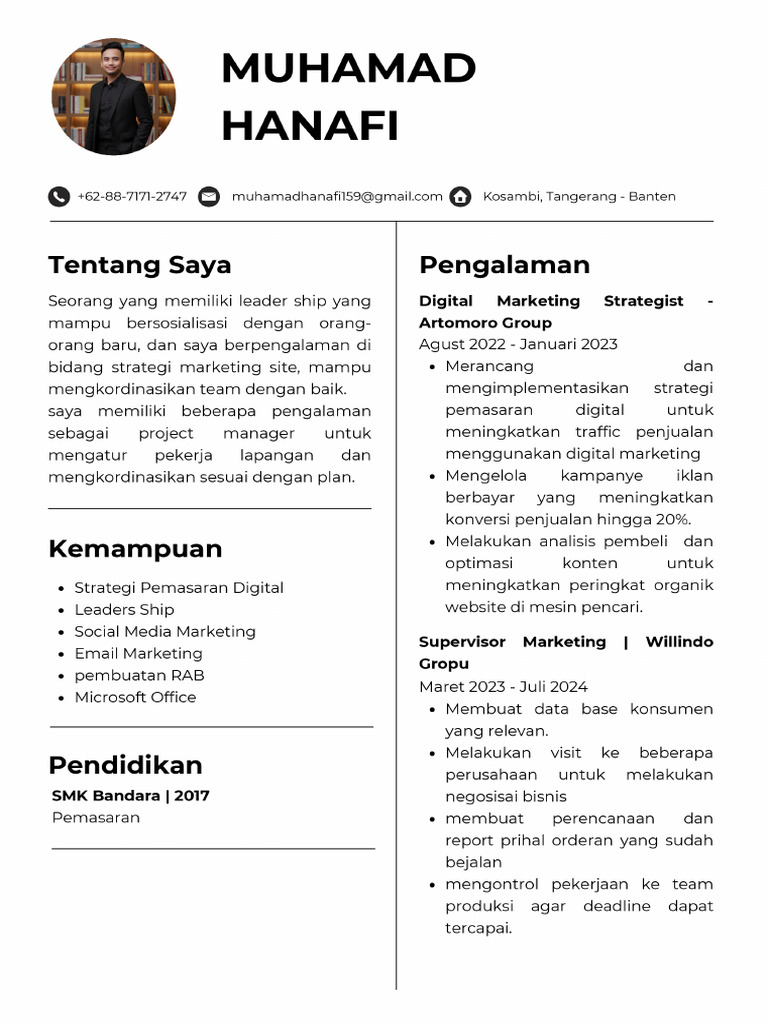 Resume Hanafi | PDF