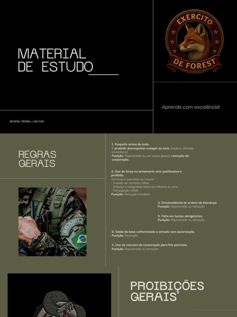 Material de Estudo • Exercito de Forest.pdf (1) | PDF | Sargento | Militar
