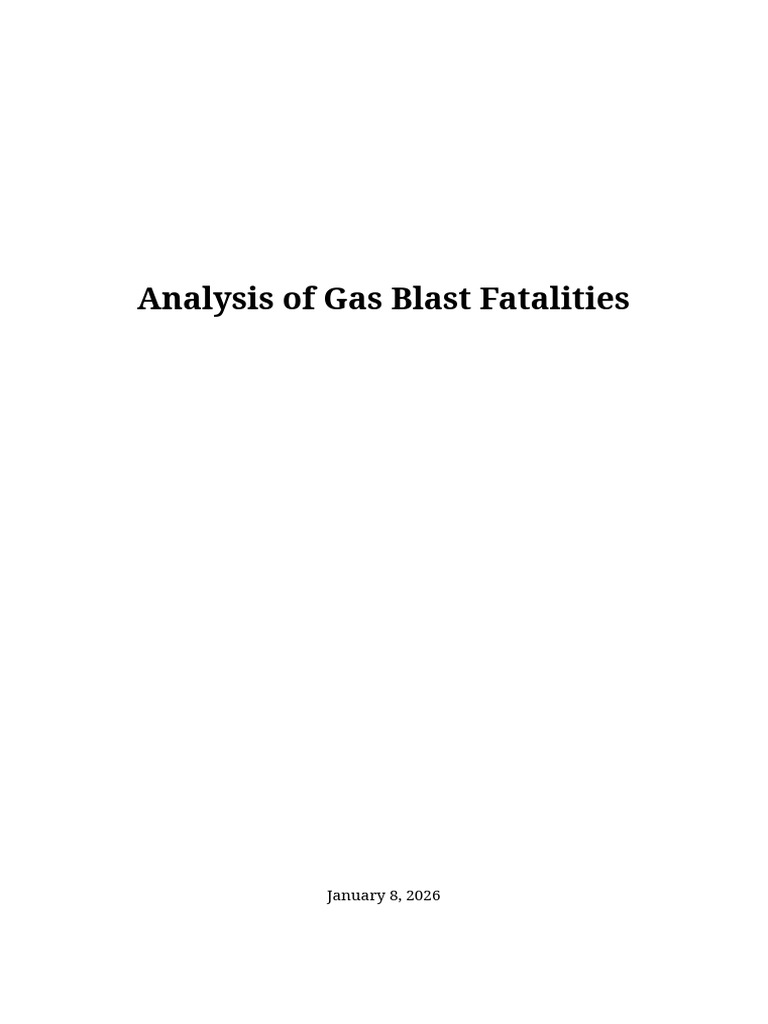 Analysis of Gas Blast Fatalities | PDF | Occupational Safety And Health ...