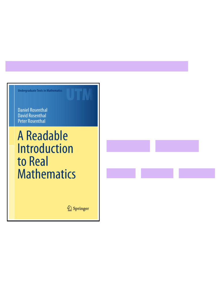 Readable Introduction to Real Mathematics A available instanly | PDF