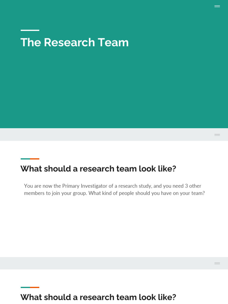 The Research Team | PDF