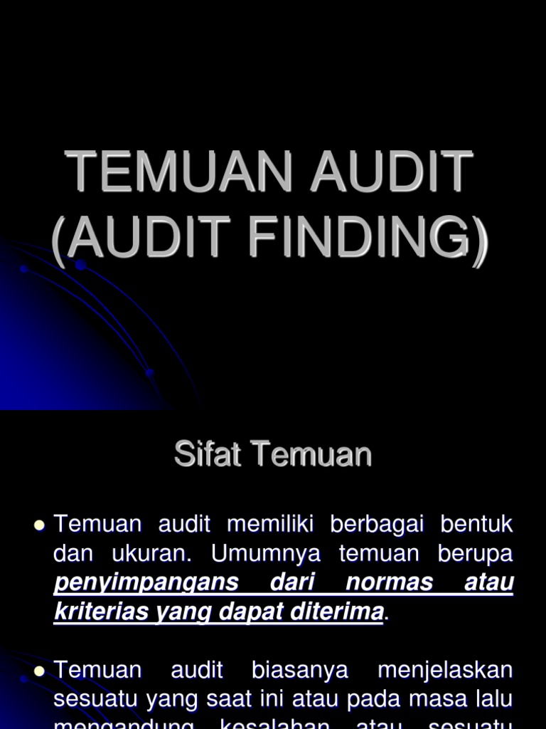 Temuan Audit | PDF | Bisnis