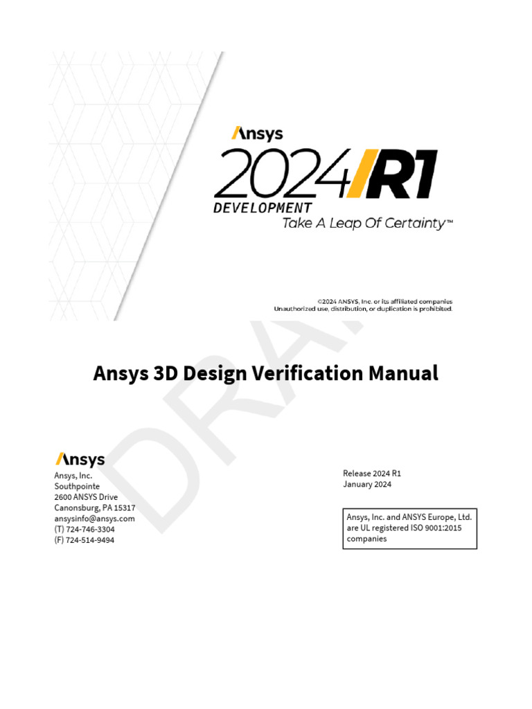 Ansys 3D Design Verification Manual | PDF | Stress (Mechanics) | Bending