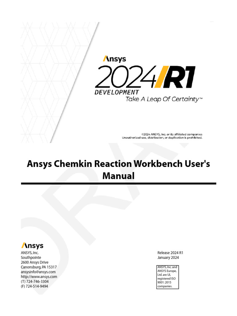 Ansys Chemkin Reaction Workbench Manual | PDF | Liquids | Heat