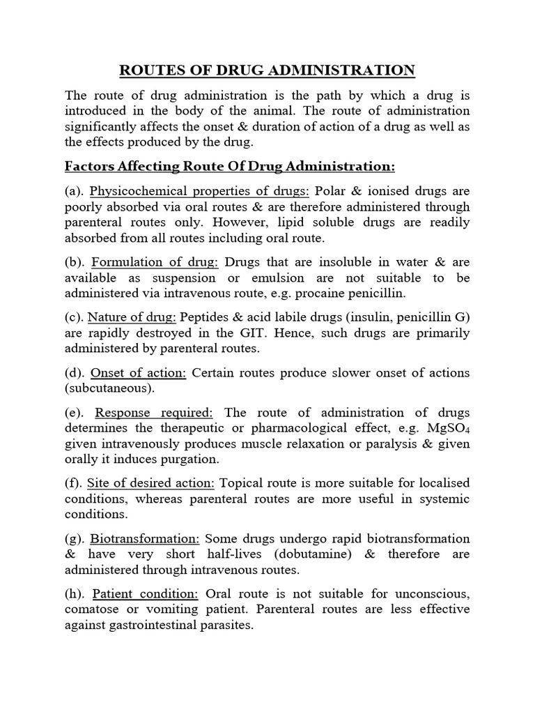 Drug Administration Routes Explained | PDF | Intravenous Therapy ...