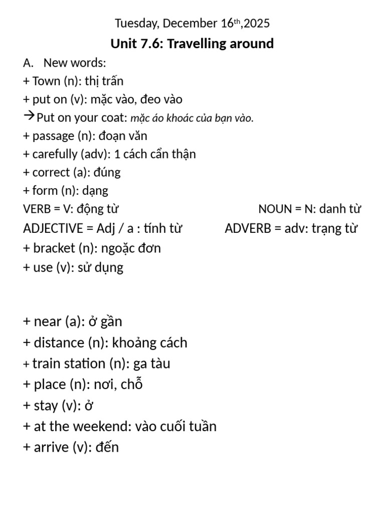 Travelling Around Lesson | PDF