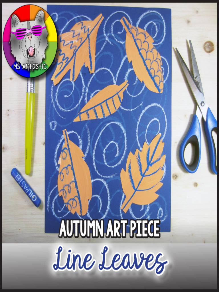Autumn Art Piece: Line Leaves | PDF