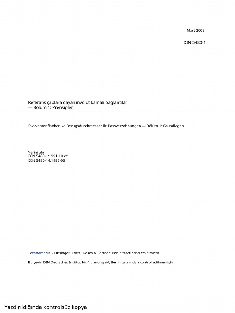 Spline DIN 5480 | PDF