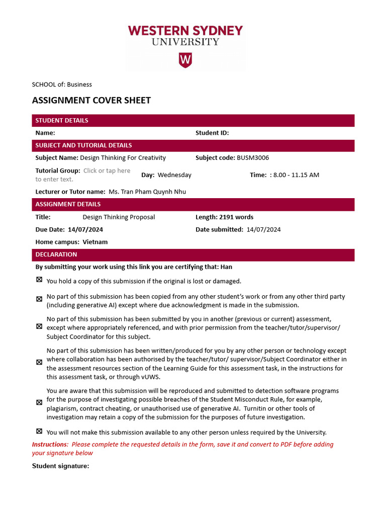 DTC1 - Design Thinking Proposal | PDF | Corporate Social Responsibility ...