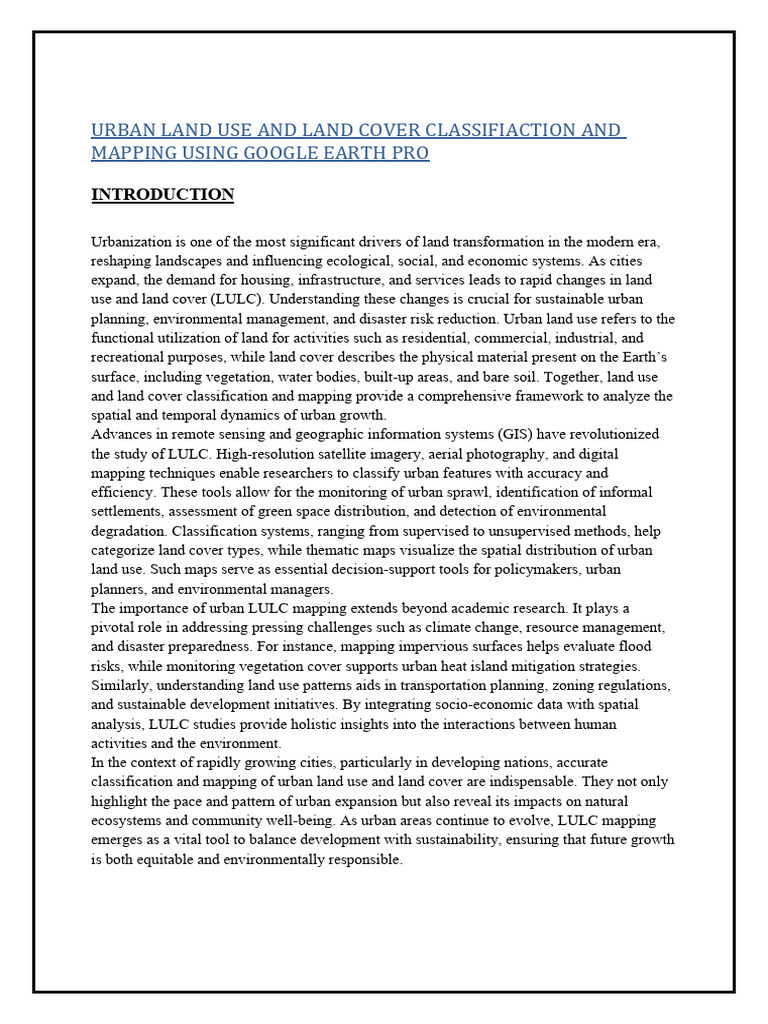 Google Earth - 2.0 | PDF | Land Use | Ecology