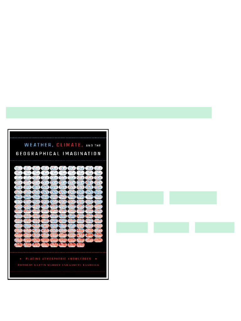 (Ebook) Weather, Climate, and the Geographical Imagination: Placing ...