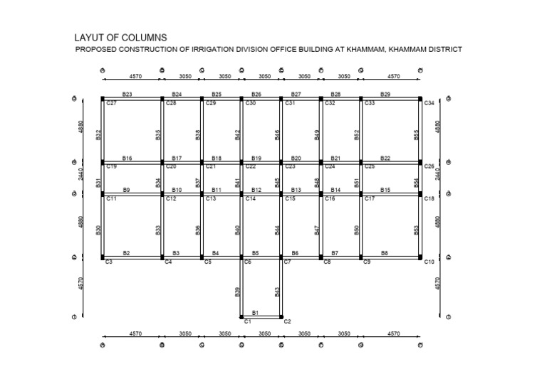 Irrigation Office Building Plans Khamman | PDF