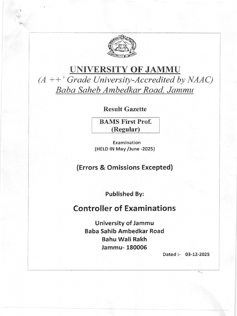 Resultados BAMS 1er Prof. Mayo-Junio 2025 | PDF