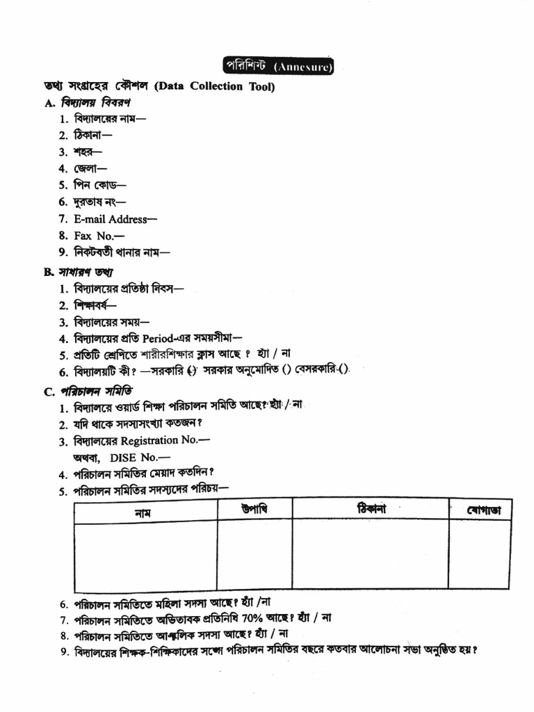 Data Collection Tool | PDF