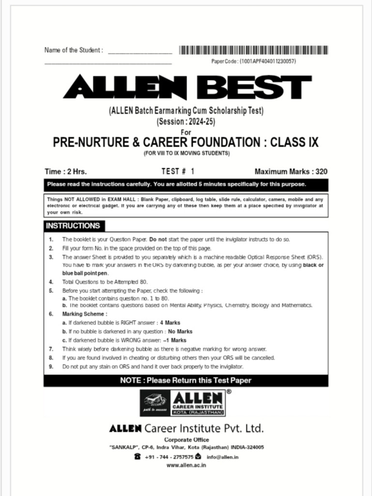 Bat Question Paper | PDF