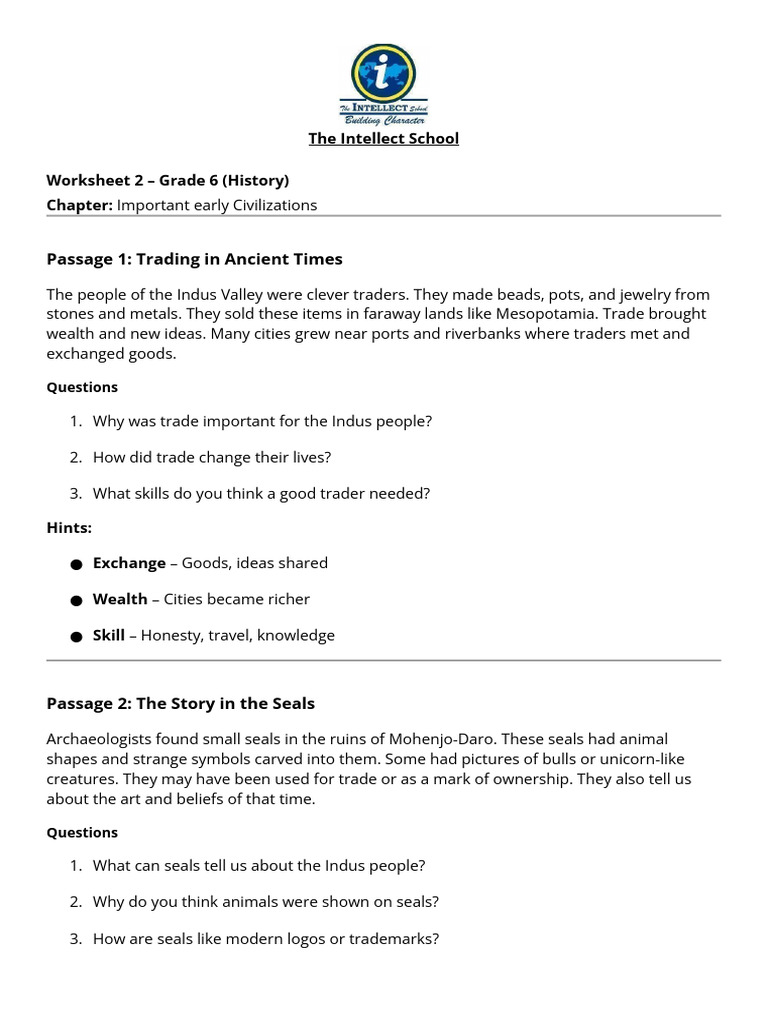 WS 2; Important Early Civilizations | PDF | Ancient Egypt | River