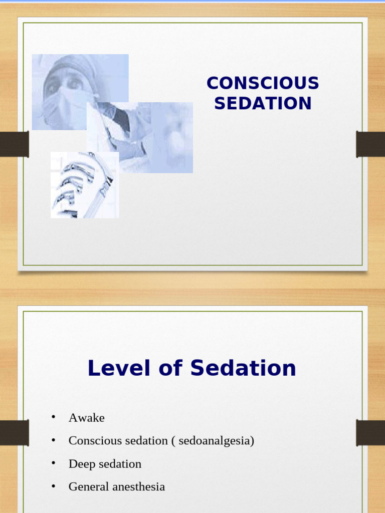CONSCIOUS Sedation | PDF | Anesthesia | Blood Pressure
